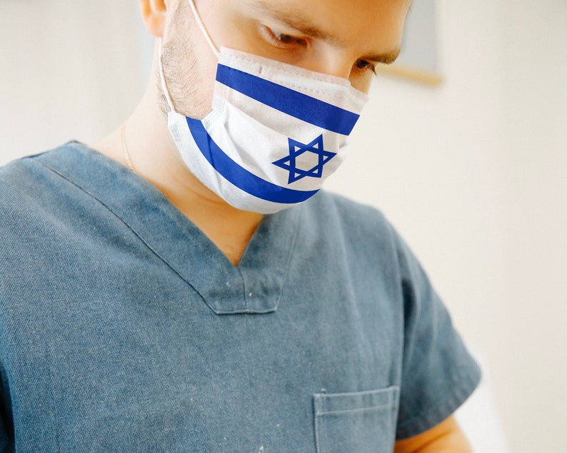 Israel Flag Face Mask Face Mask Israel Flag Flag Face Mask - Etsy