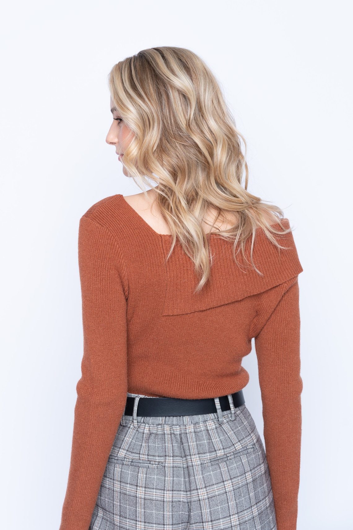 The Vault Asymmetrical Sweater. Casual Sweater Asymmetrical V - Etsy