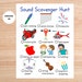 Sound Scavenger Hunt | 6 Versions | Listening Game | Summer Activity ...