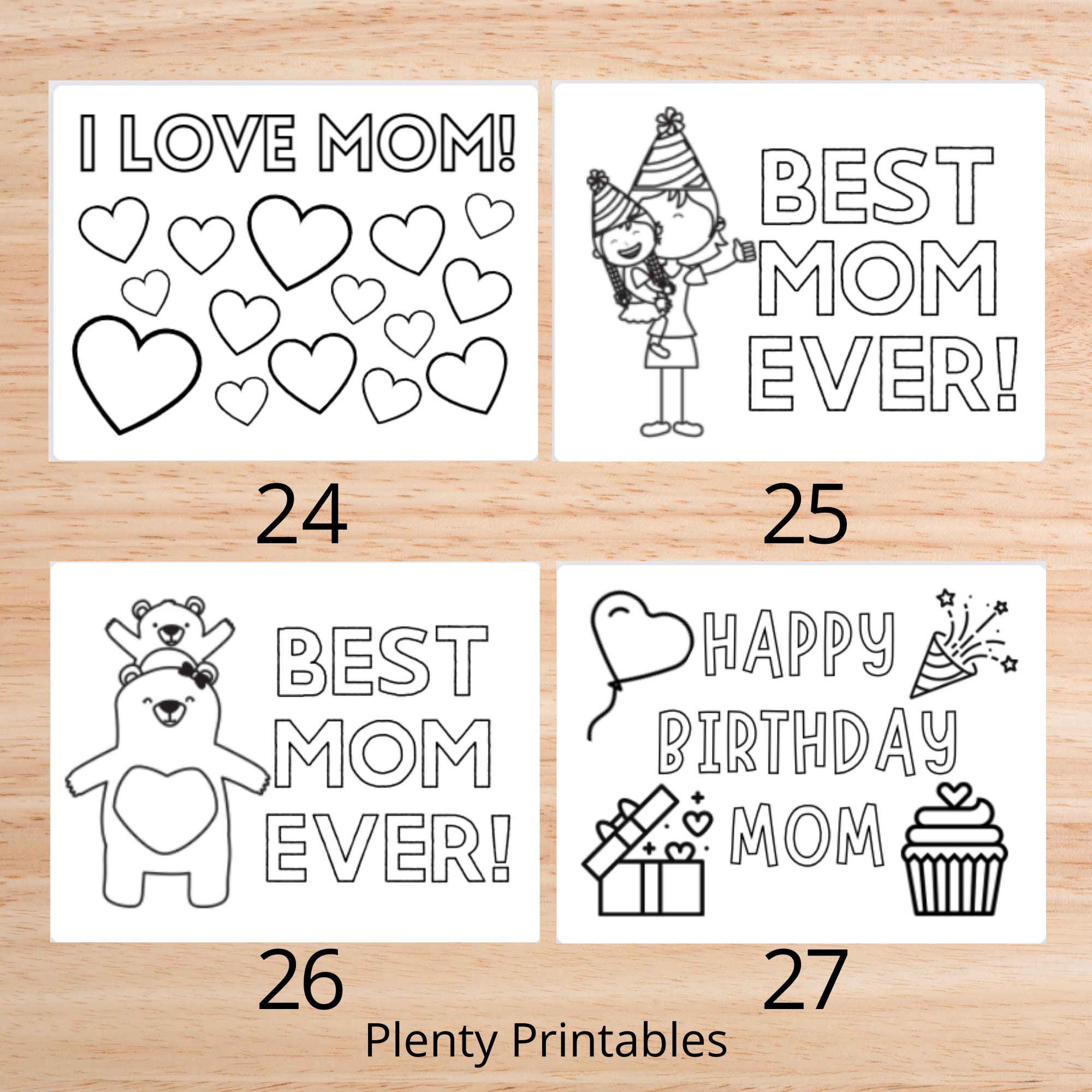 Best Mom & Mother's Day 30 Coloring Page Bundle | All About Mom Fill-in ...