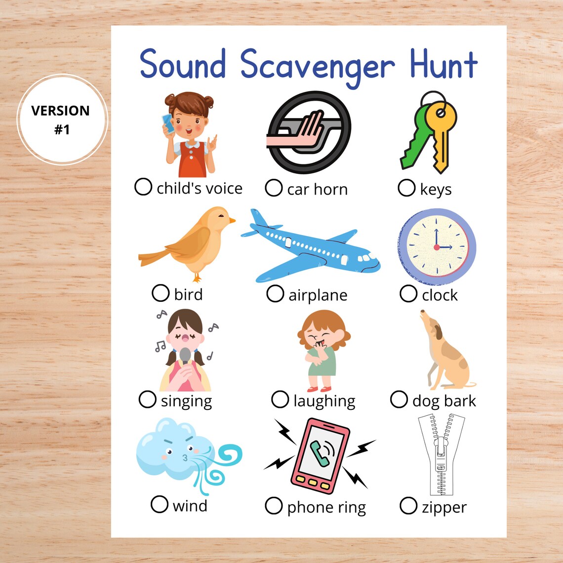 Sound Scavenger Hunt | 6 Versions | Listening Game | Summer Activity ...