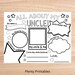 All About My Dad Father's Day Printable Fill in the Blank Printable Kid ...