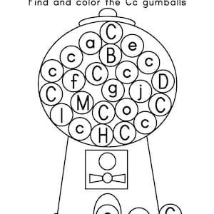 Printable Gumball Letter Search A-Z Alphabet Coloring Pages | Alphabet ...