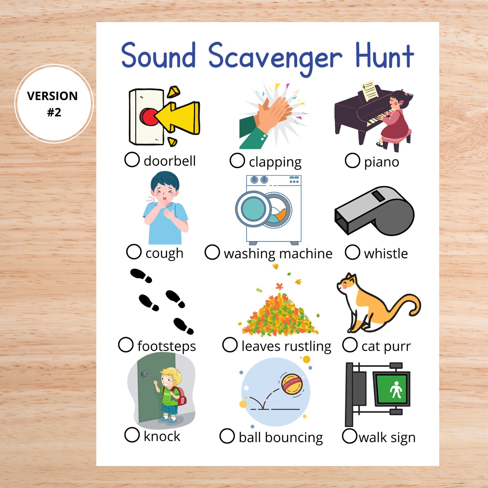 Sound Scavenger Hunt | 6 Versions | Listening Game | Summer Activity ...