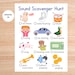 Sound Scavenger Hunt | 6 Versions | Listening Game | Summer Activity ...
