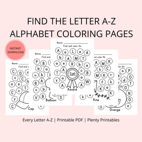 Alphabet Letter Search - Etsy