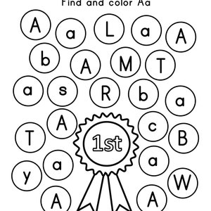 Printable Find the Letter A-Z Alphabet Coloring Pages | Alphabet Search ...