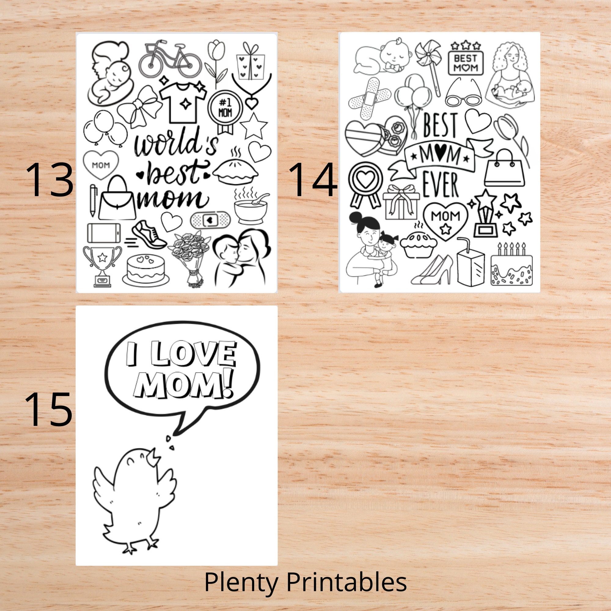 Best Mom & Mother's Day 30 Coloring Page Bundle | All About Mom Fill-in ...
