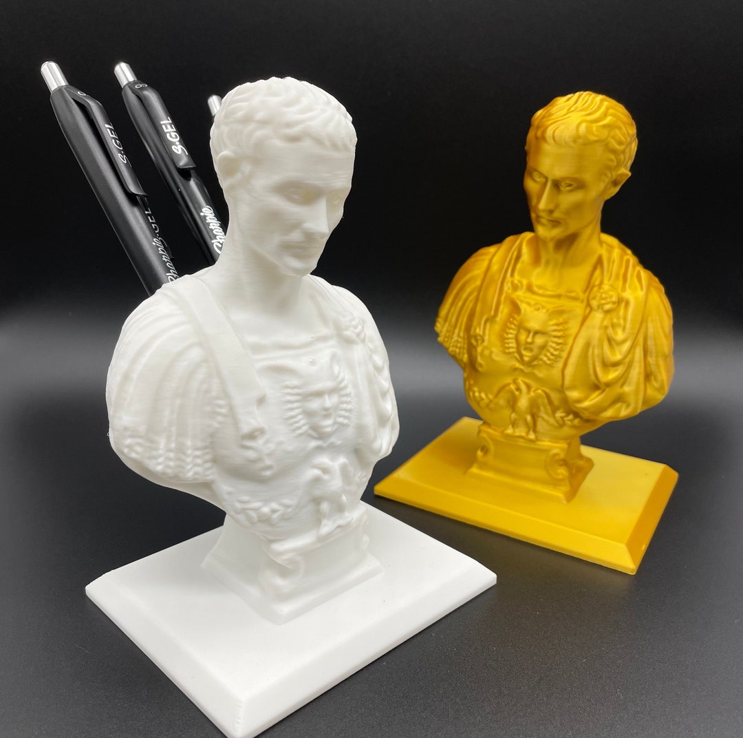Julius Caesar Office Pen Holder | Desk Organizer | Pencil Holder | Desk Art | Unique Office Gift ...