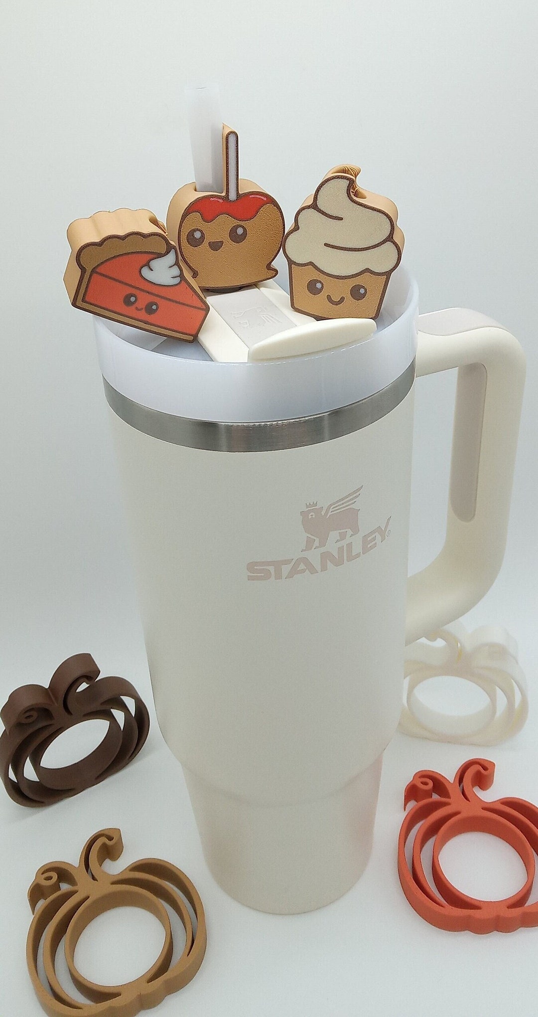 Autumn Straw Toppers. Thanksgiving Dessert Cuties. Pumpkin Pie. Candy ...