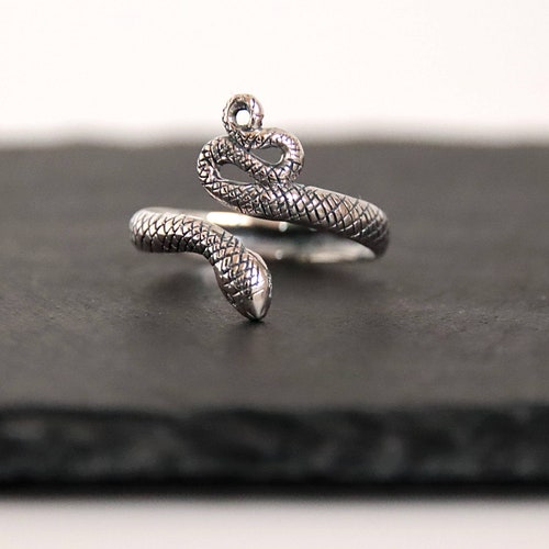 Silver Snake Ring Snake Jewelry Snake Wrap Ring Animal | Etsy