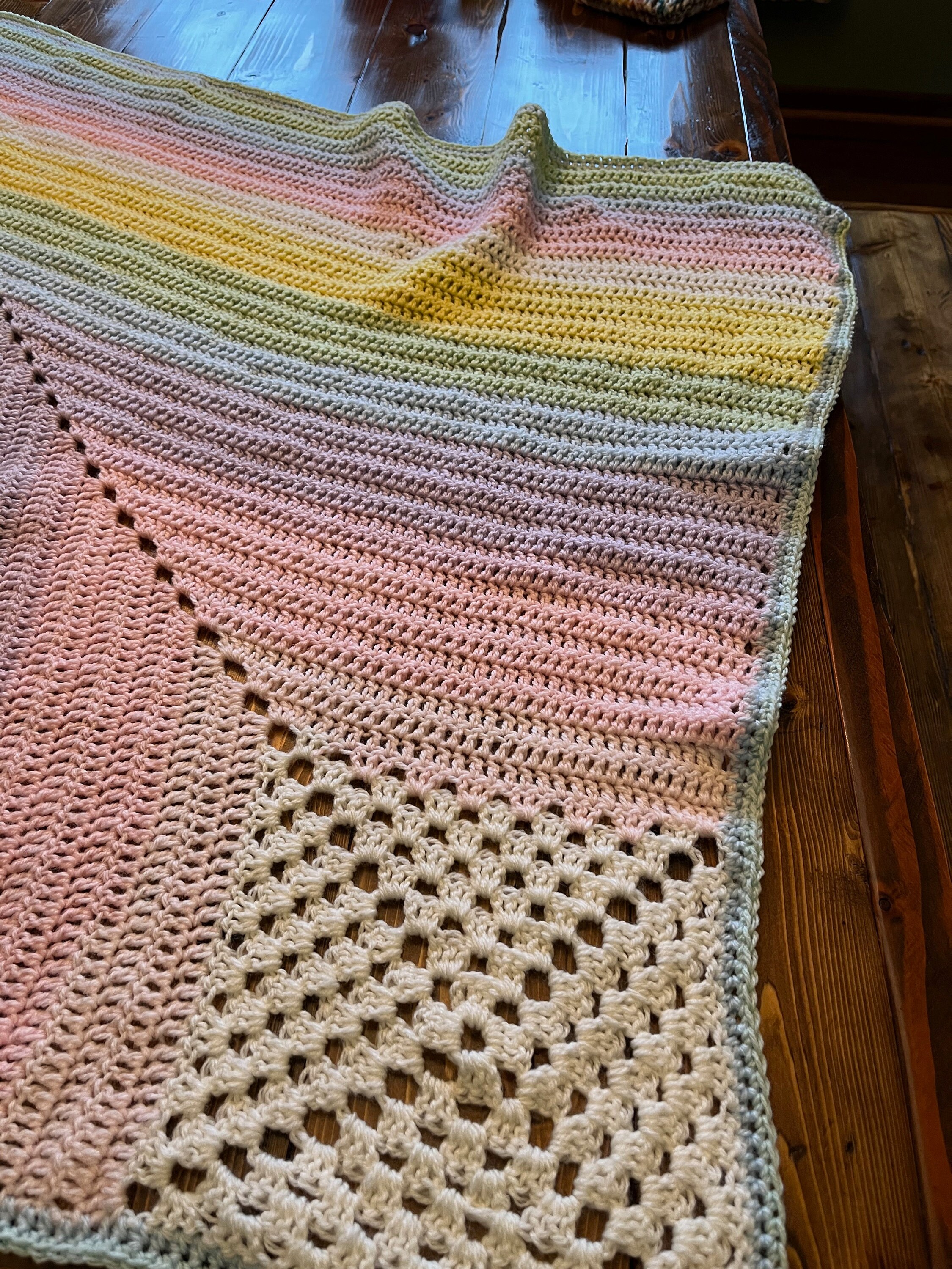 Rainbow Swaddle Baby Blanket Crochet Pattern - Etsy