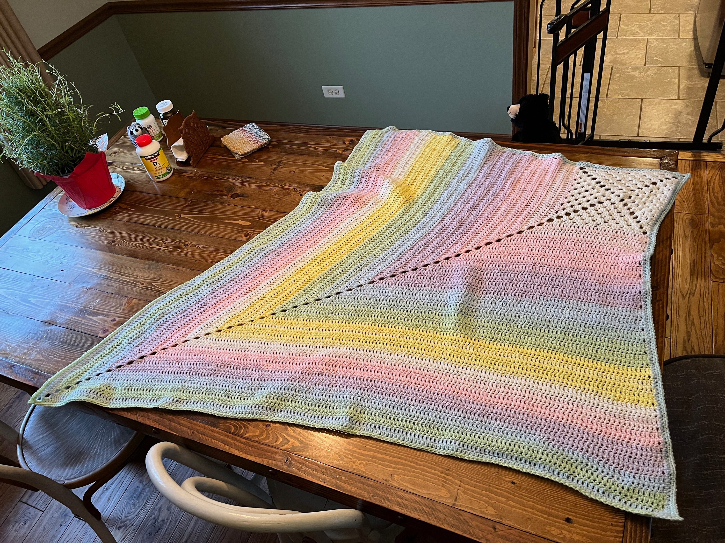 Rainbow Swaddle Baby Blanket Crochet Pattern - Etsy