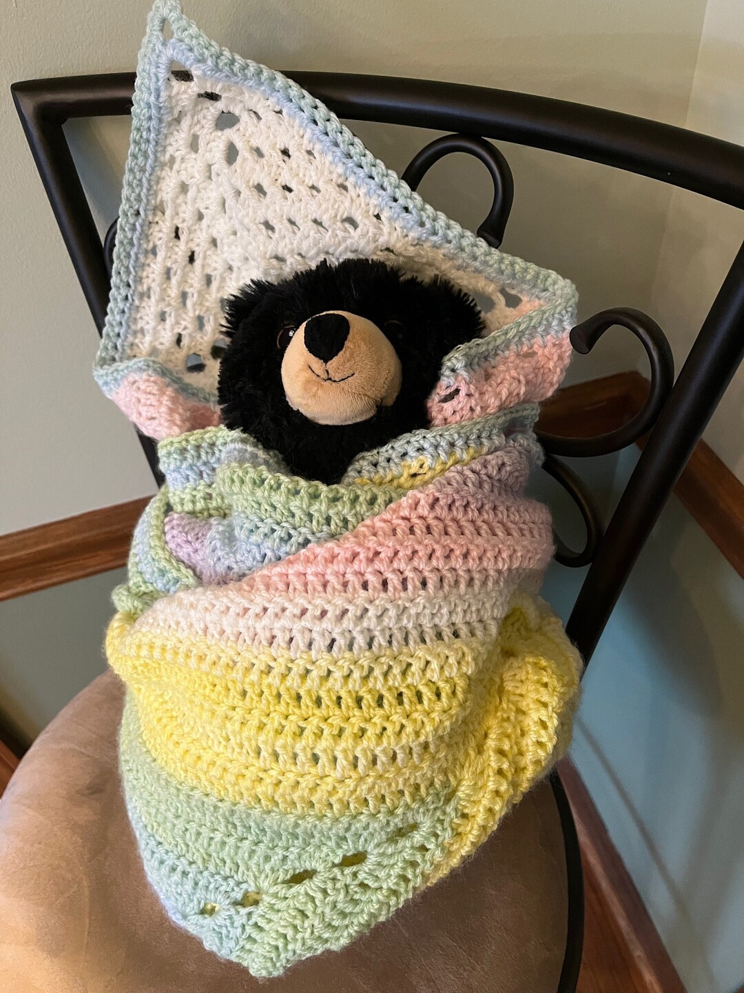 Rainbow Swaddle Baby Blanket Crochet Pattern - Etsy