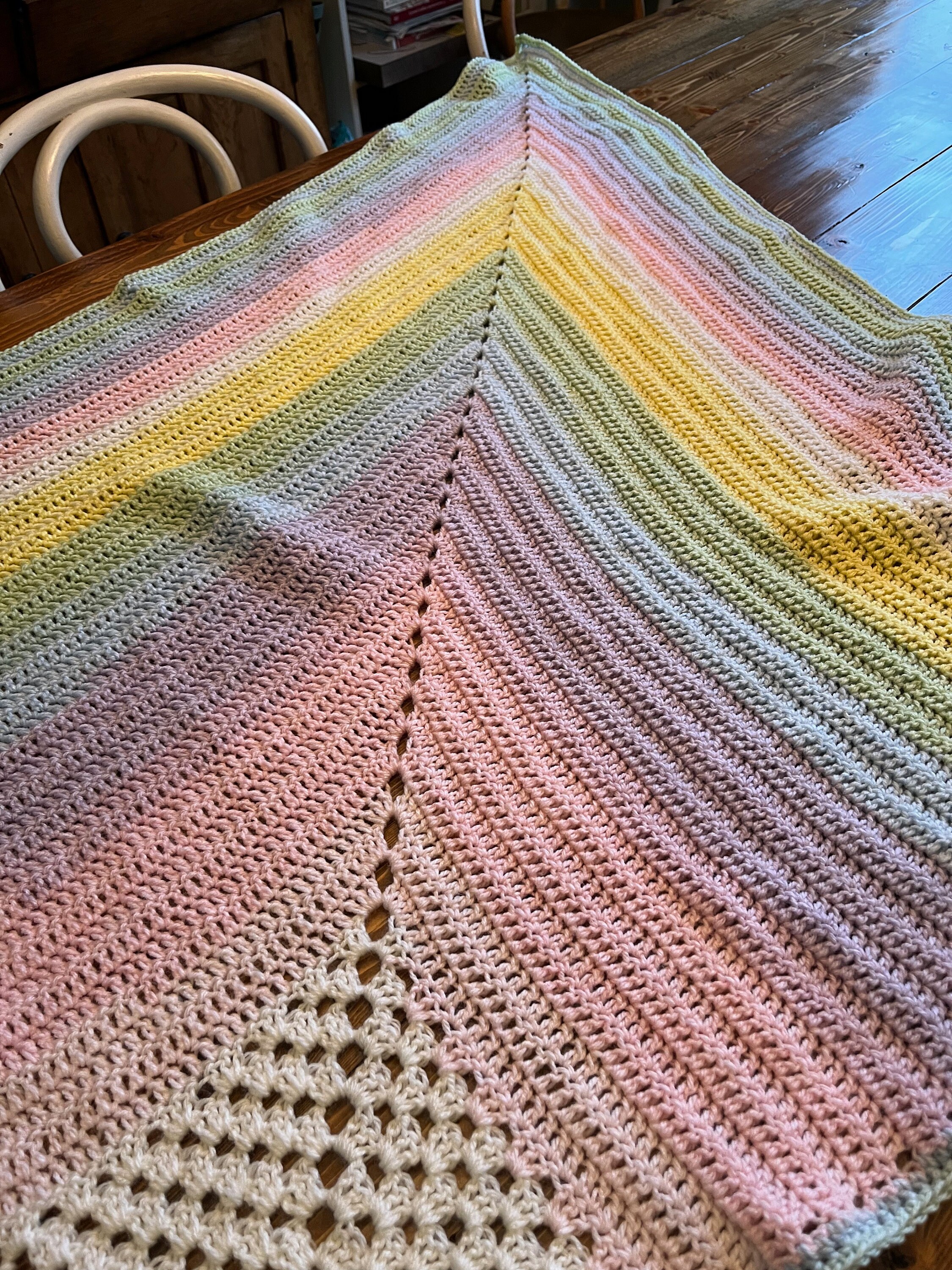 Rainbow Swaddle Baby Blanket Crochet Pattern - Etsy