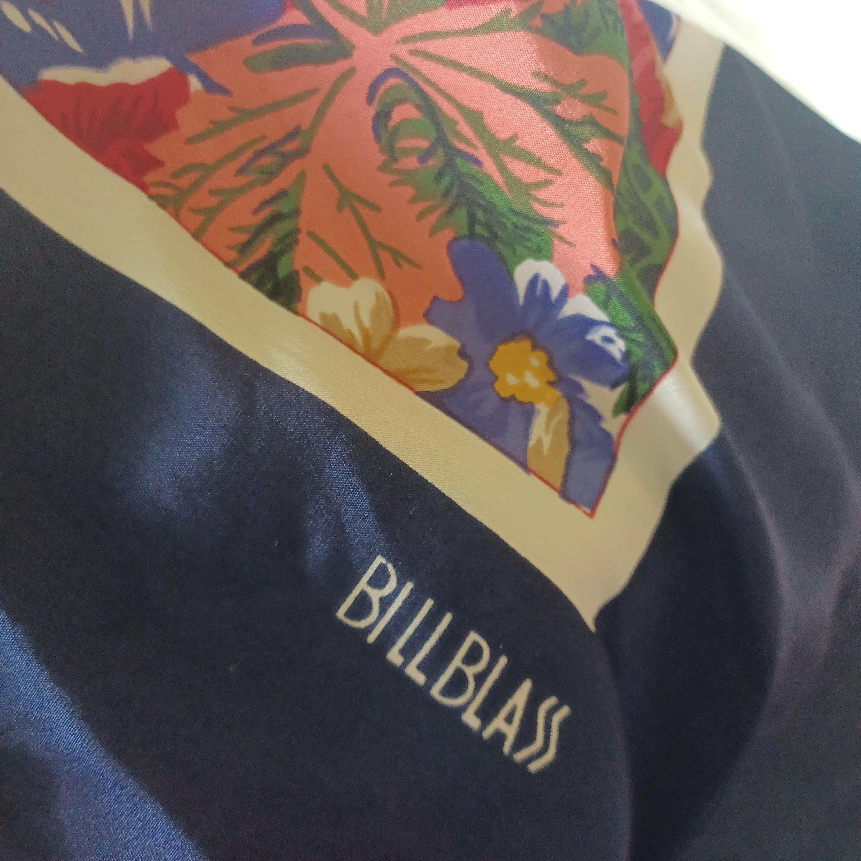 Vintage Bill Blass Silk Scarf Square - Etsy