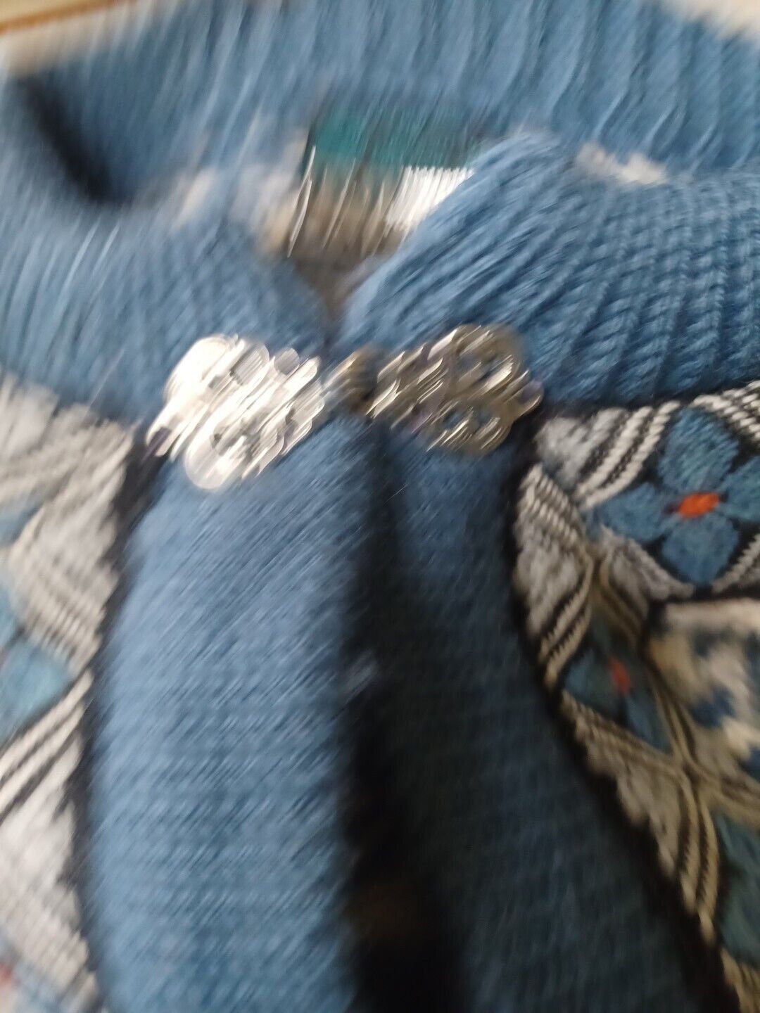 Dale of Norway Womens Hook Latch Blue Multi Wool Cardigan Sweater Size ...