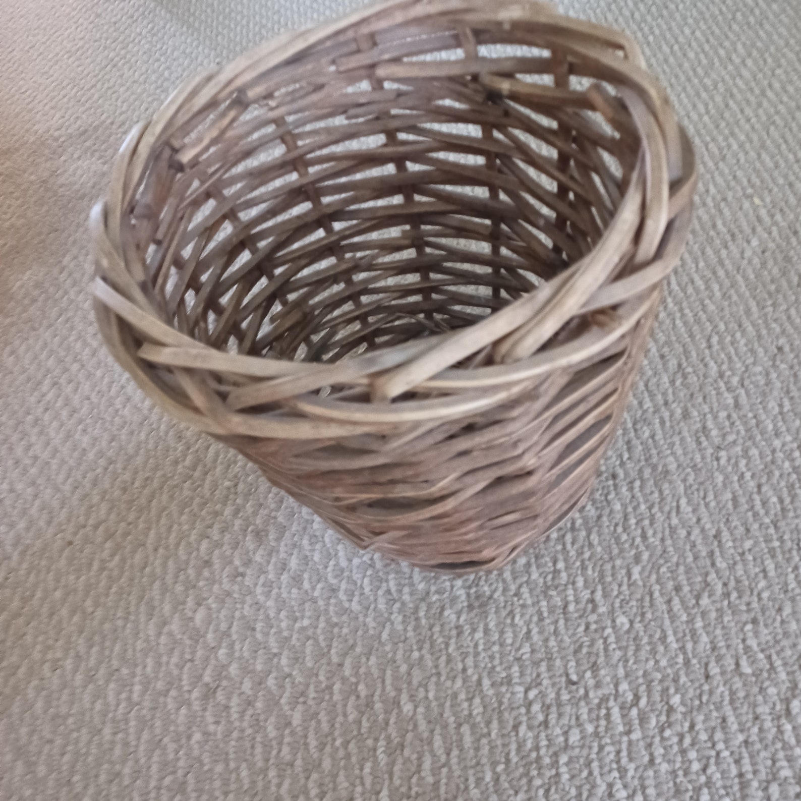 Vintage Wicker Bicycle Basket/ Woven Wicker Wood Twig - Etsy