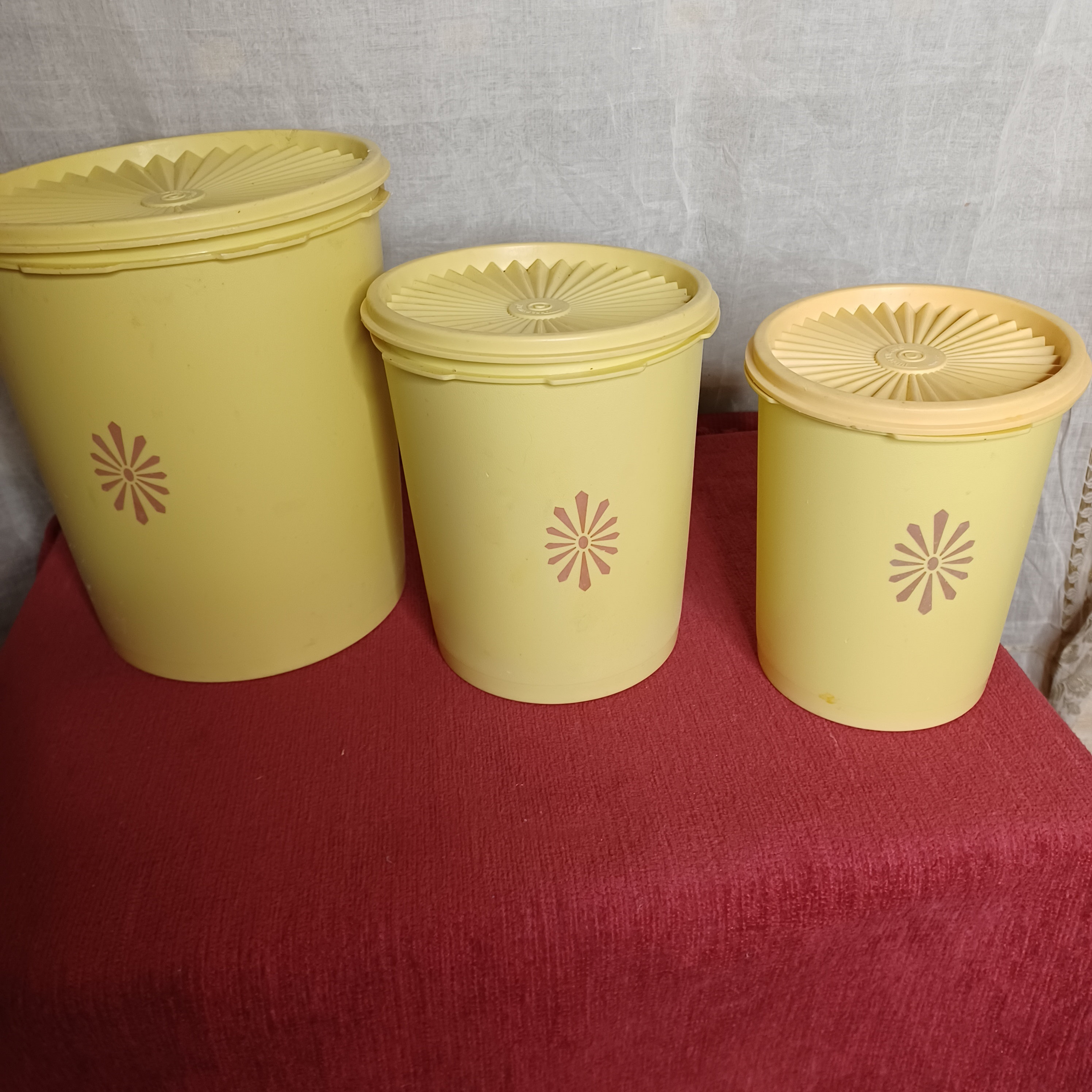 Tupperware - 3 Nesting Tupperware Canisters - Servalier Canisters ...