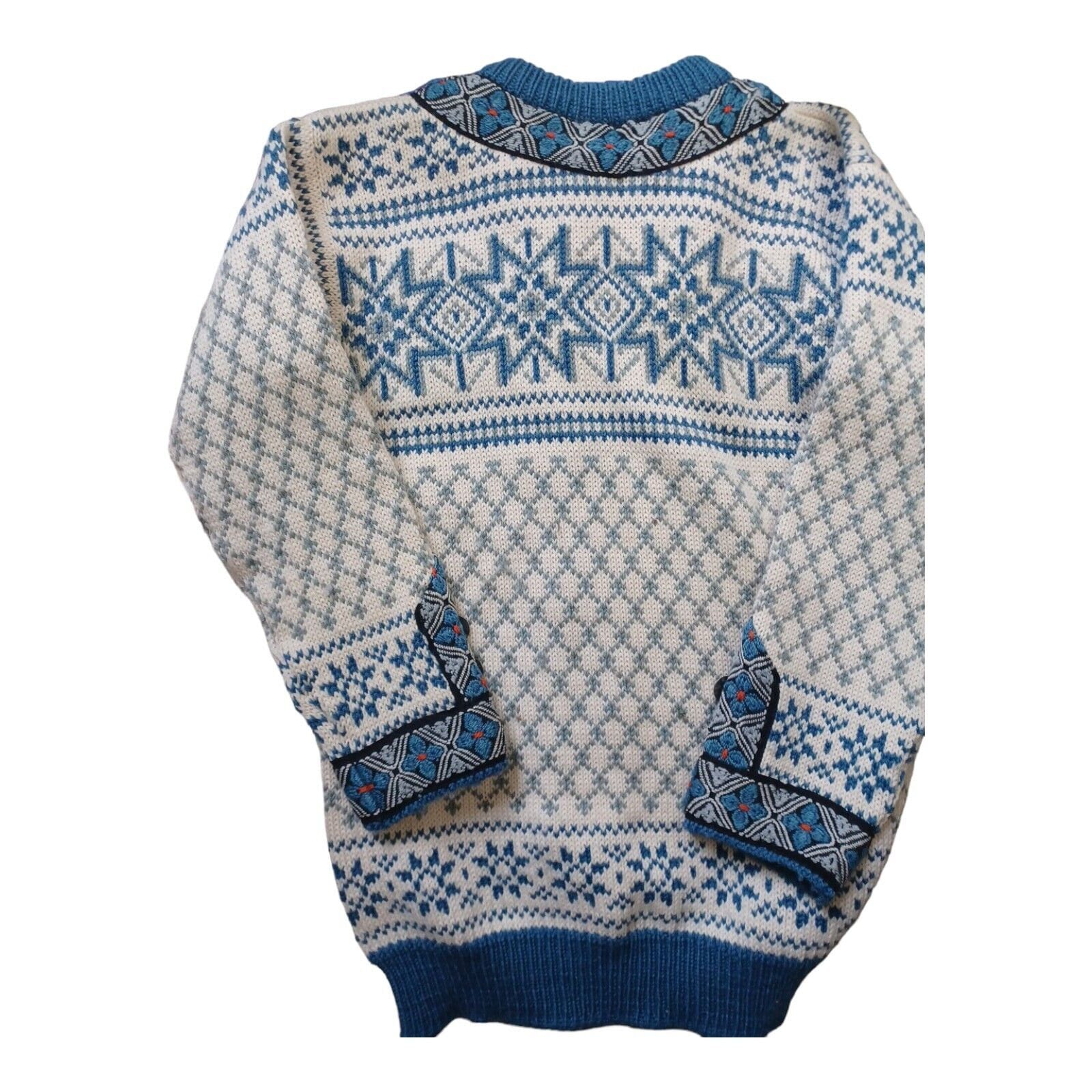 Dale of Norway Womens Hook Latch Blue Multi Wool Cardigan Sweater Size ...