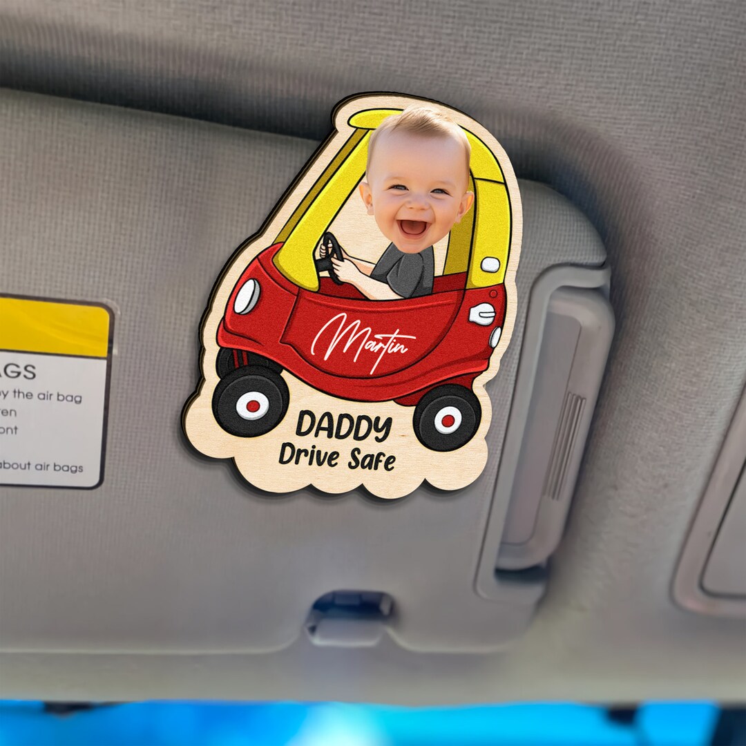 New Dad From Baby, Dad Car Visor Clip, 1st Time Dad Gift From Wife ...