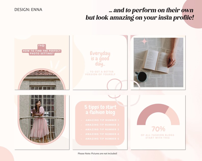 Soft Pink Instagram Puzzle Feed enna Female - Etsy