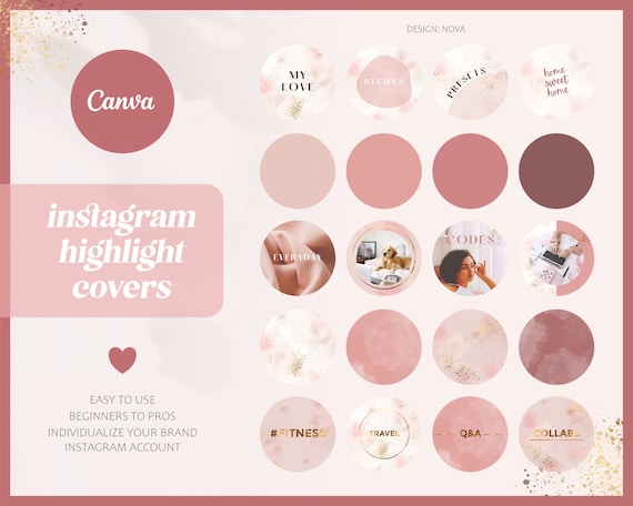 Gold Instagram Story Highlight Covers nova - Etsy