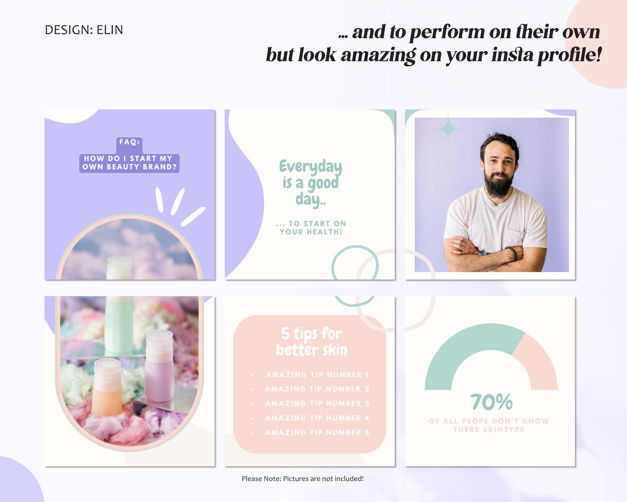 Beauty Instagram Puzzle Feed "elin" | Instagram Puzzle Canva for ...