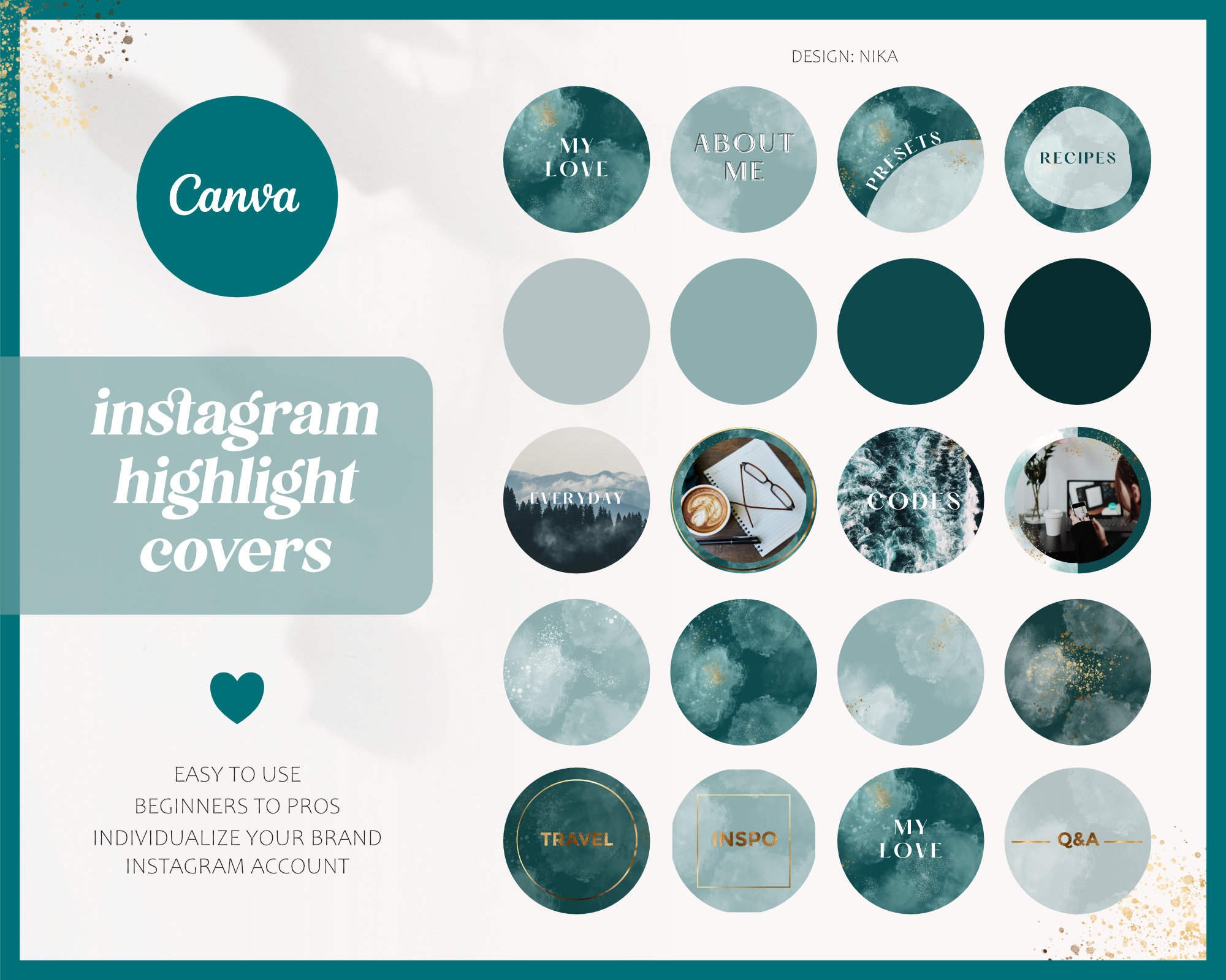 Blue Instagram Highlight Covers "nika" | Instagram Stories Cover ...