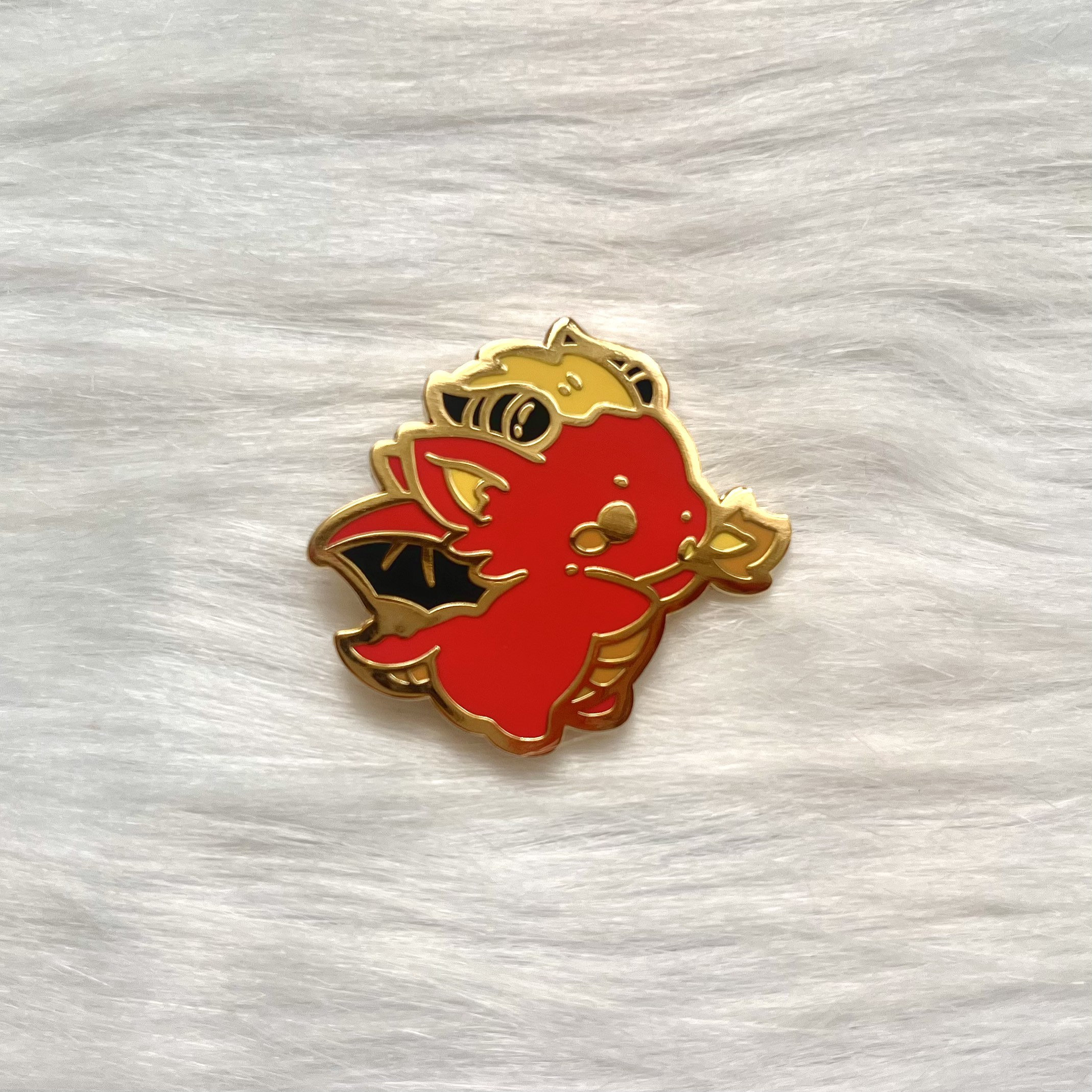 Mythical Creatures Kawaii Enamel Pin Chibi Kitsune Tanuki Cerberus ...