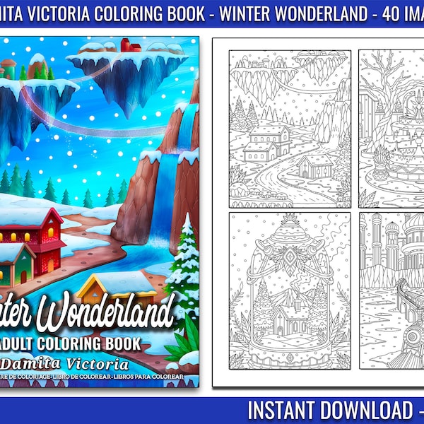 Winter Wonderland Coloring Page - Etsy