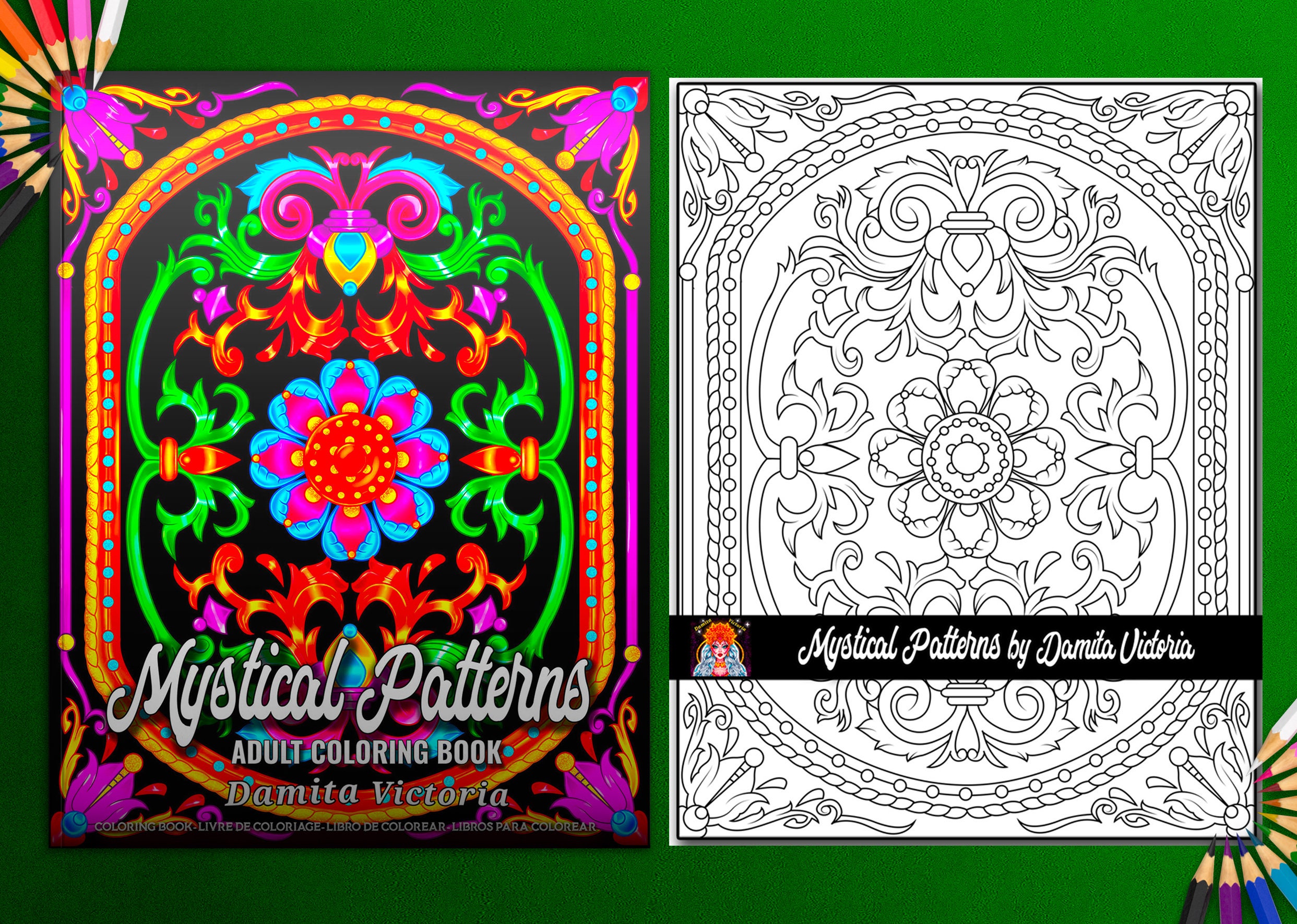 Mystical Patterns Coloring Book Digital Coloring Pages Adult Coloring ...