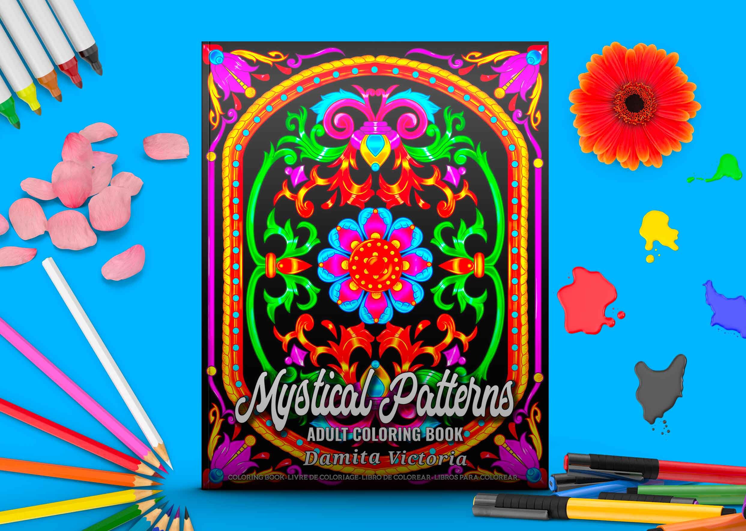 Mystical Patterns Coloring Book Digital Coloring Pages Adult Coloring 