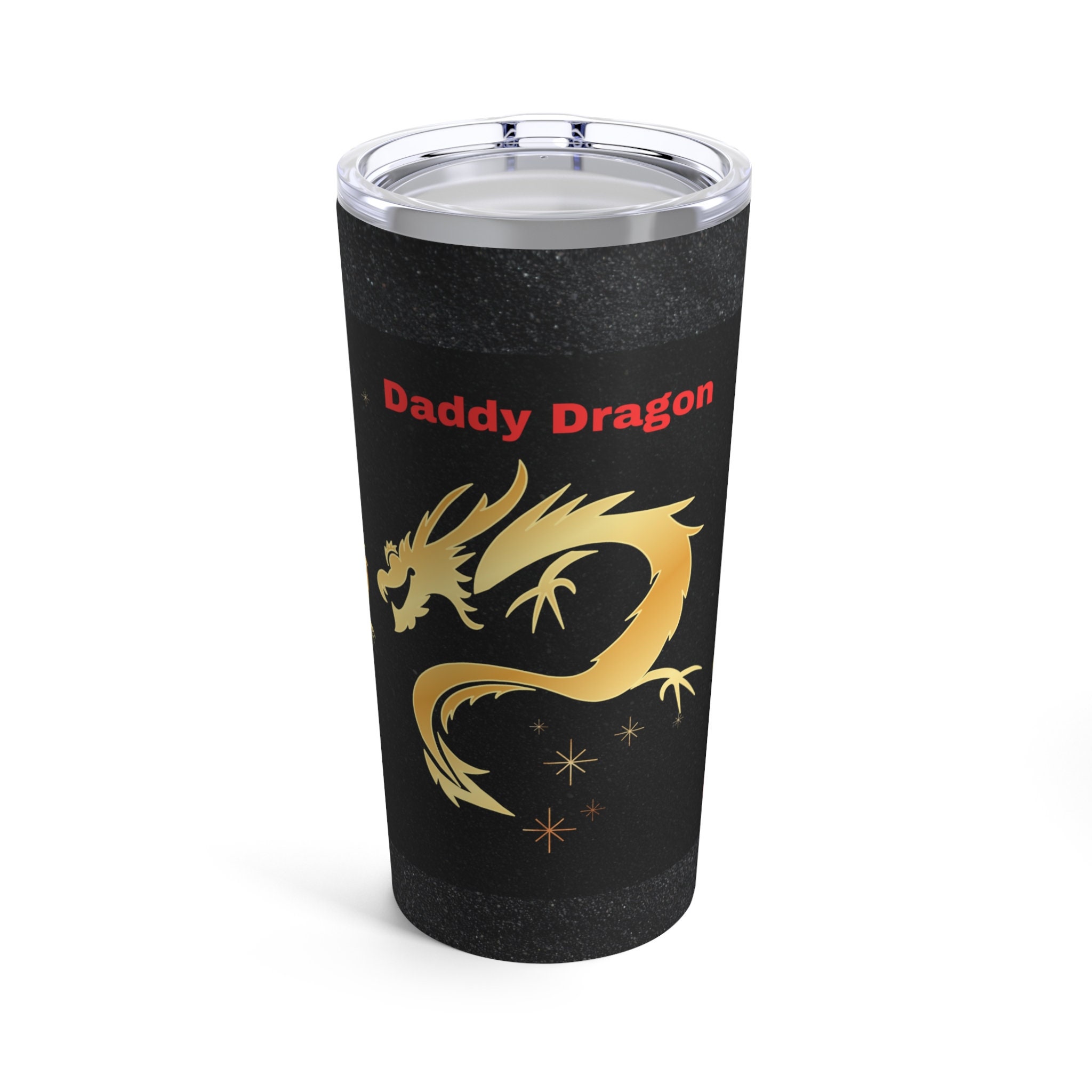Personalized Daddy Dragon of 3 Kids Tumbler 20oz, Golden Dragon, Dragon ...