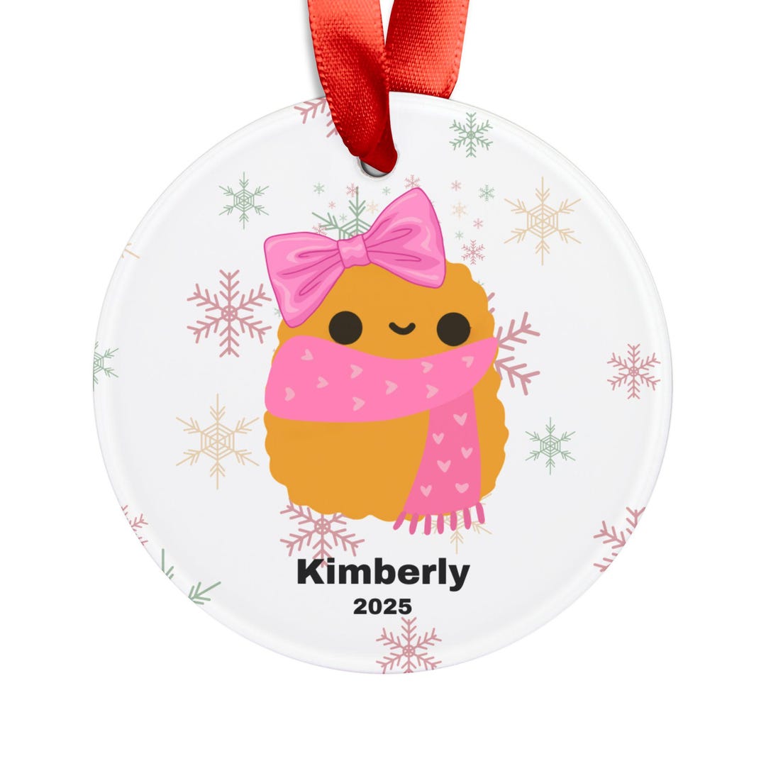 Personalized Chicken Nugget Acrylic Ornament With Ribbon (double-sided ...