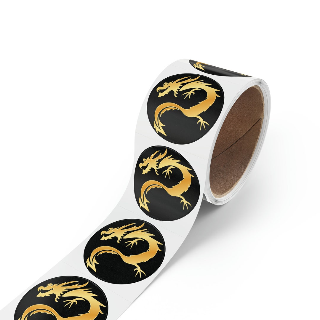 Gold Dragon Stickers , Party Stickers, Year of the Dragon Stickers ...