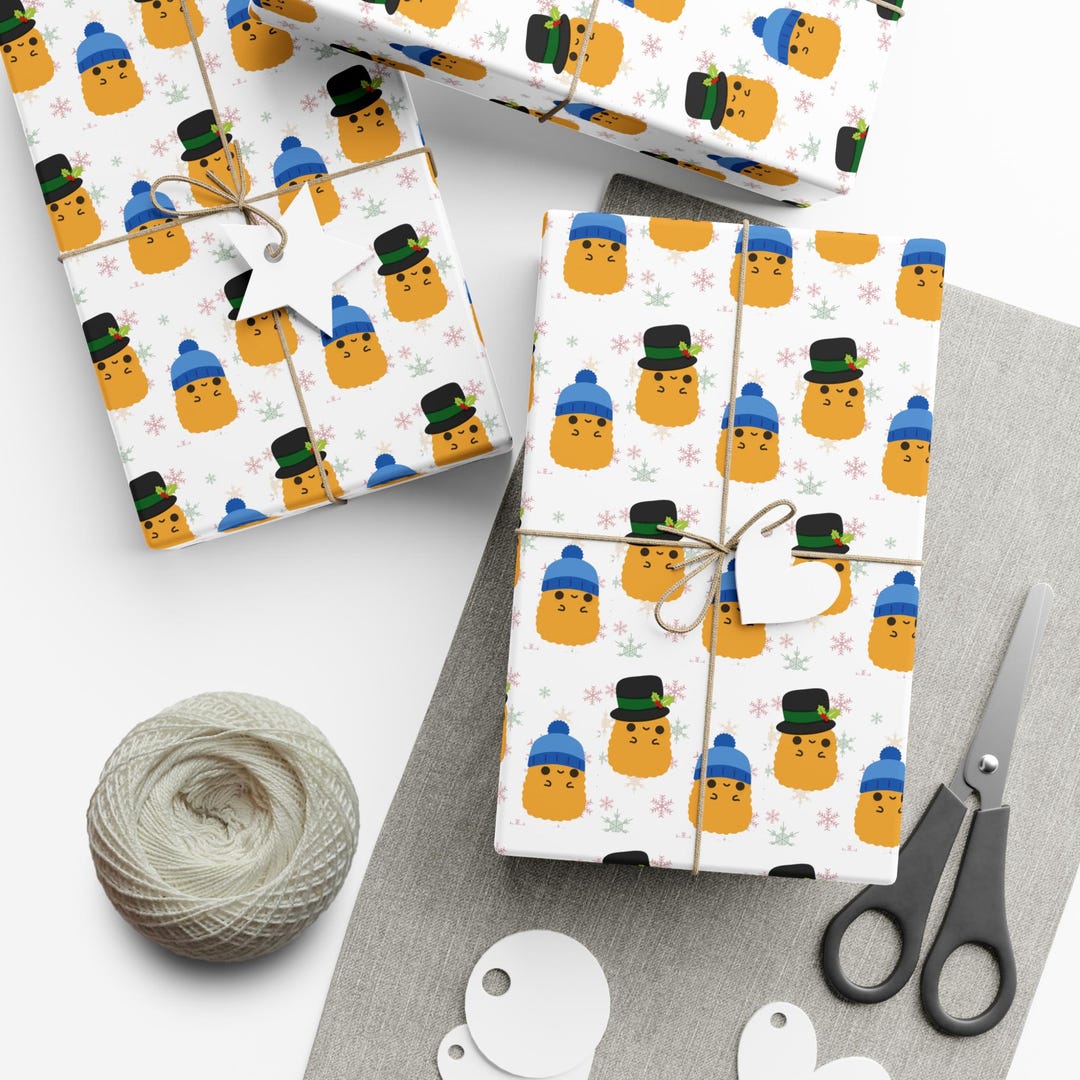 Chicken Nugget Wrapping Paper, Christmas Gifts, Christmas Wrapping ...