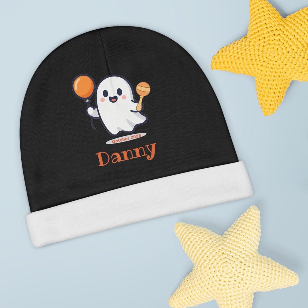 Personalized It's a Boo-tiful Life Ghost Baby Beanie, Ghost With ...