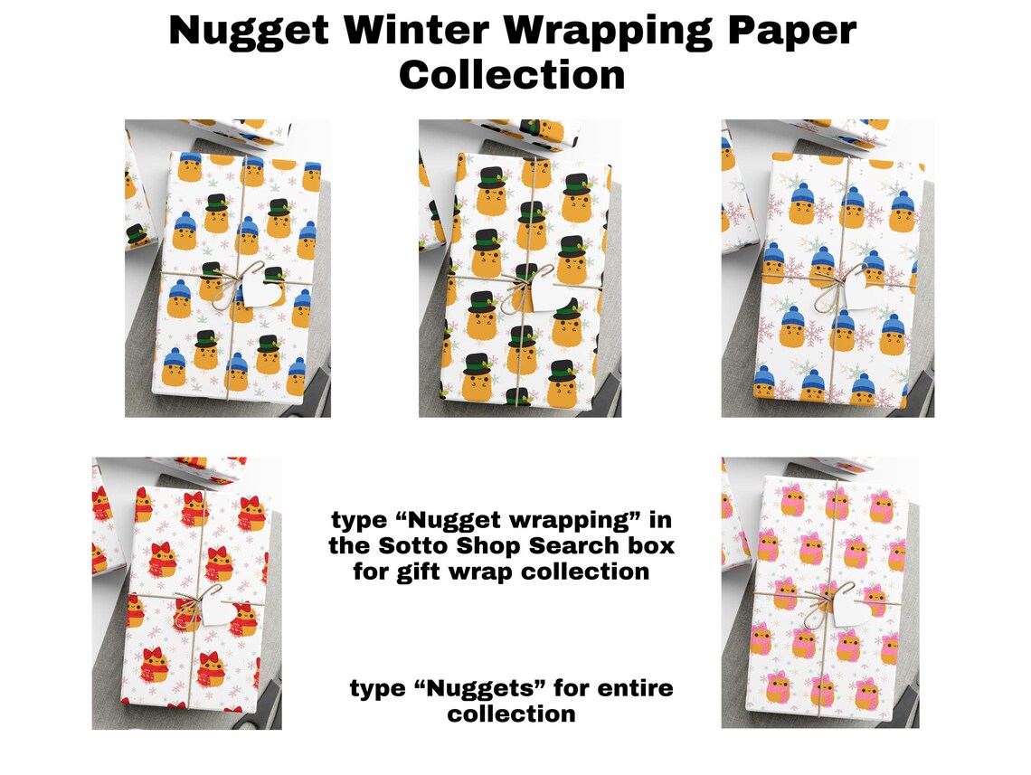 Chicken Nuggets Wrapping Paper, Nuggets Wrapping Paper, Nugget Gifts ...