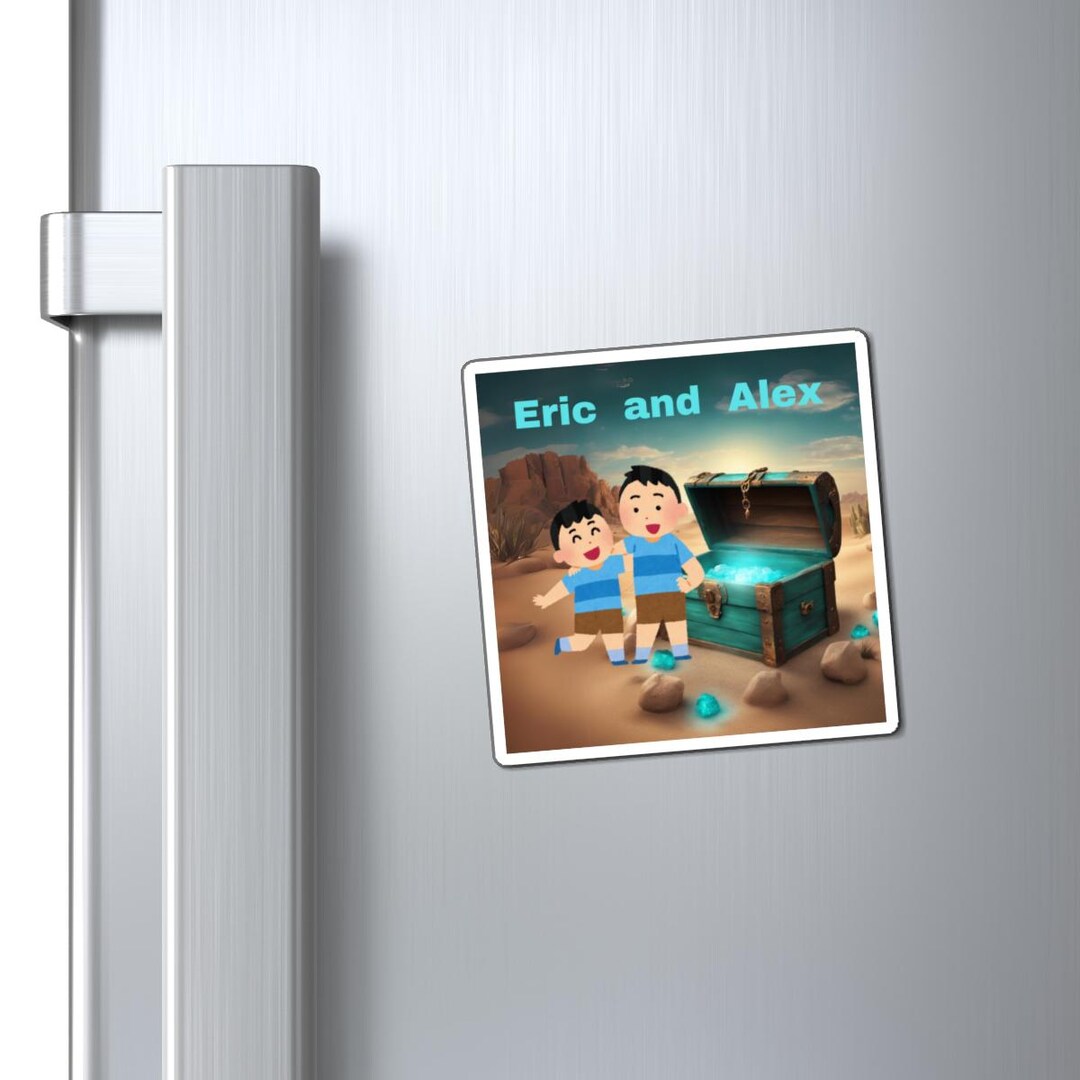 Personalized Turquoise Treasure Chest Magnets, Personalized Magnets ...