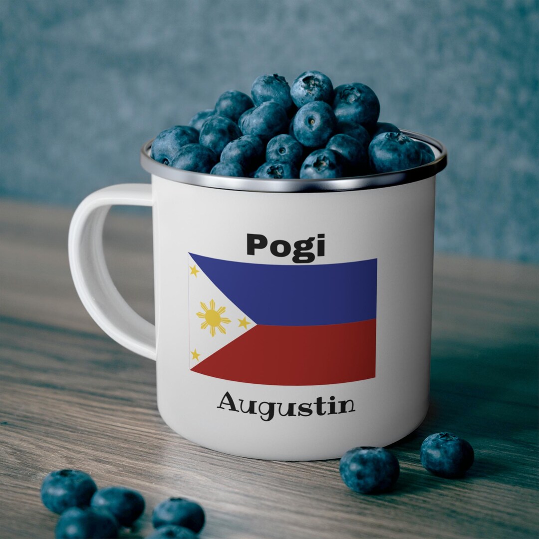 Personalized Pogi Enamel Mug, Filipino Pogi Mug, Filipino Gifts ...