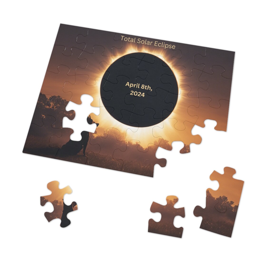 A Dog Watching a Total Solar Eclipse Jigsaw Puzzle 30 or 110 Piece - Etsy