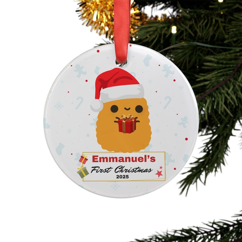 Customized Christmas Chicken Nugget Acrylic Ornament With Ribbon ...