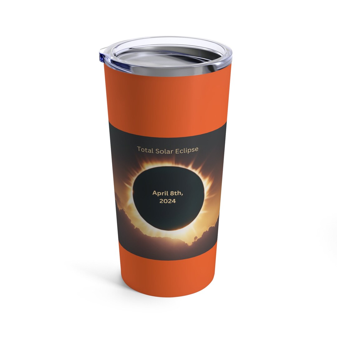 Total Solar Eclipse Cloud Background in Orange, Tumbler 20oz - Etsy