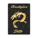Personalized Golden Dragon With Starry Black Background Poker Cards ...