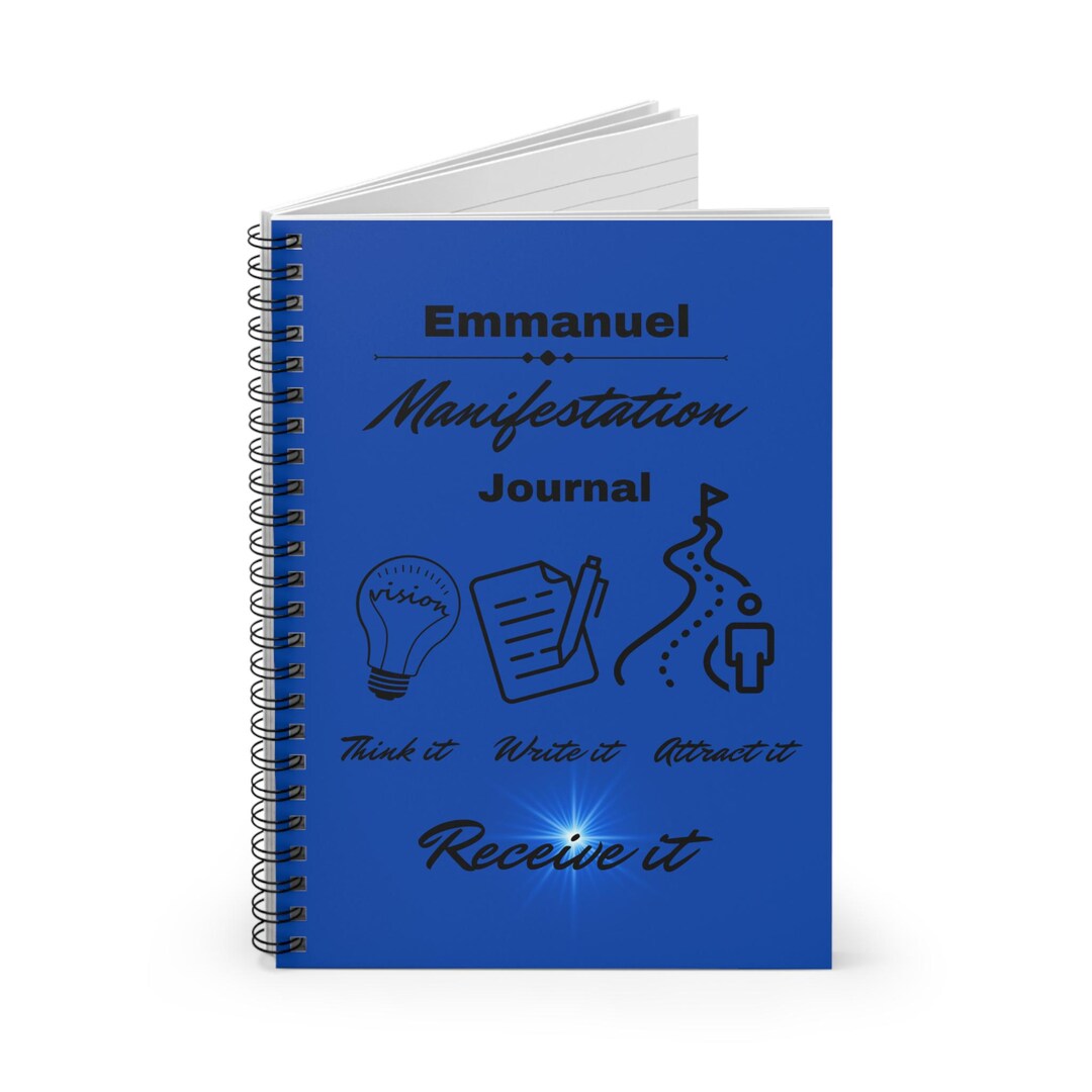 Personalized Manifestation Spiral Notebook in Blue-ruled Line ...