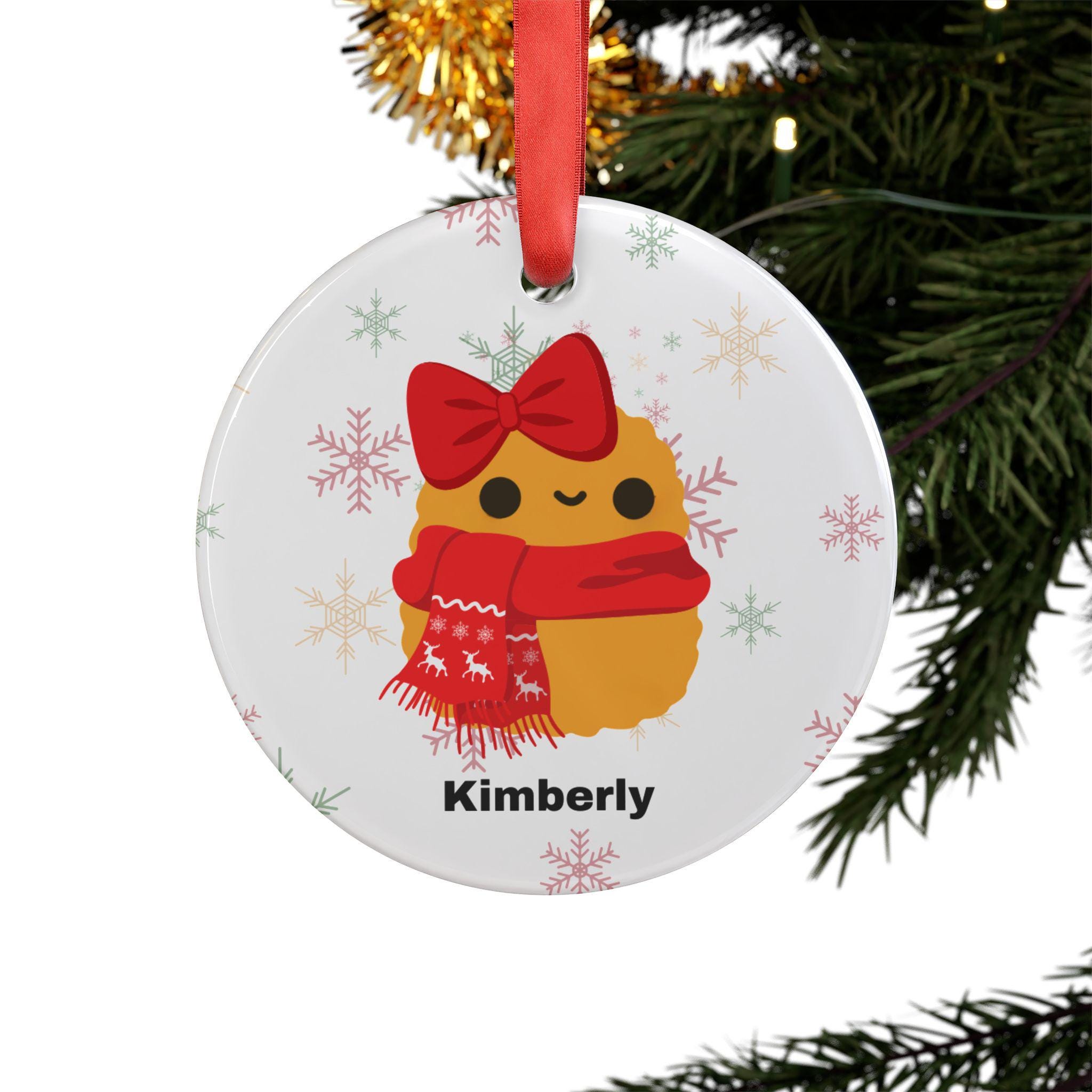 Personalized Chicken Nugget Acrylic Ornament With Ribbon (double-sided ...