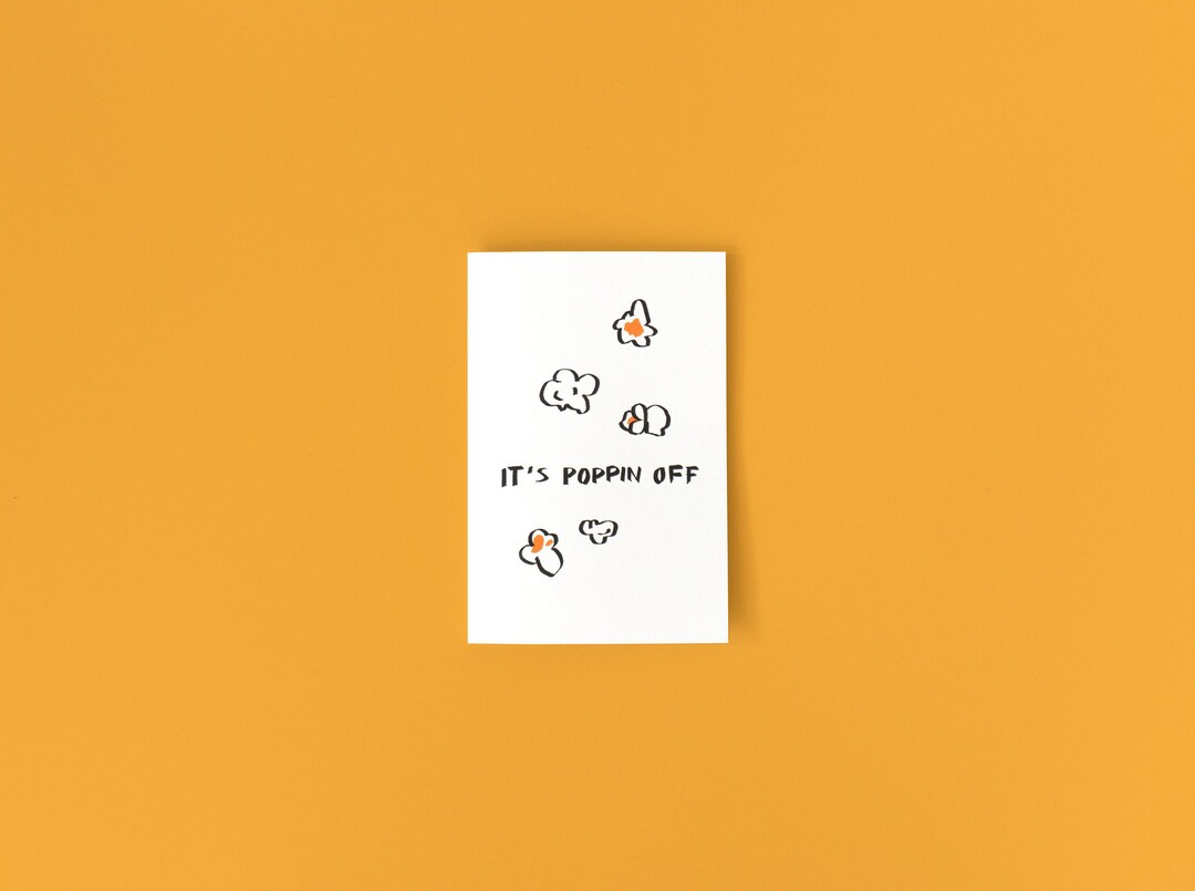It's Poppin off Popcorn Birthday Card - Etsy