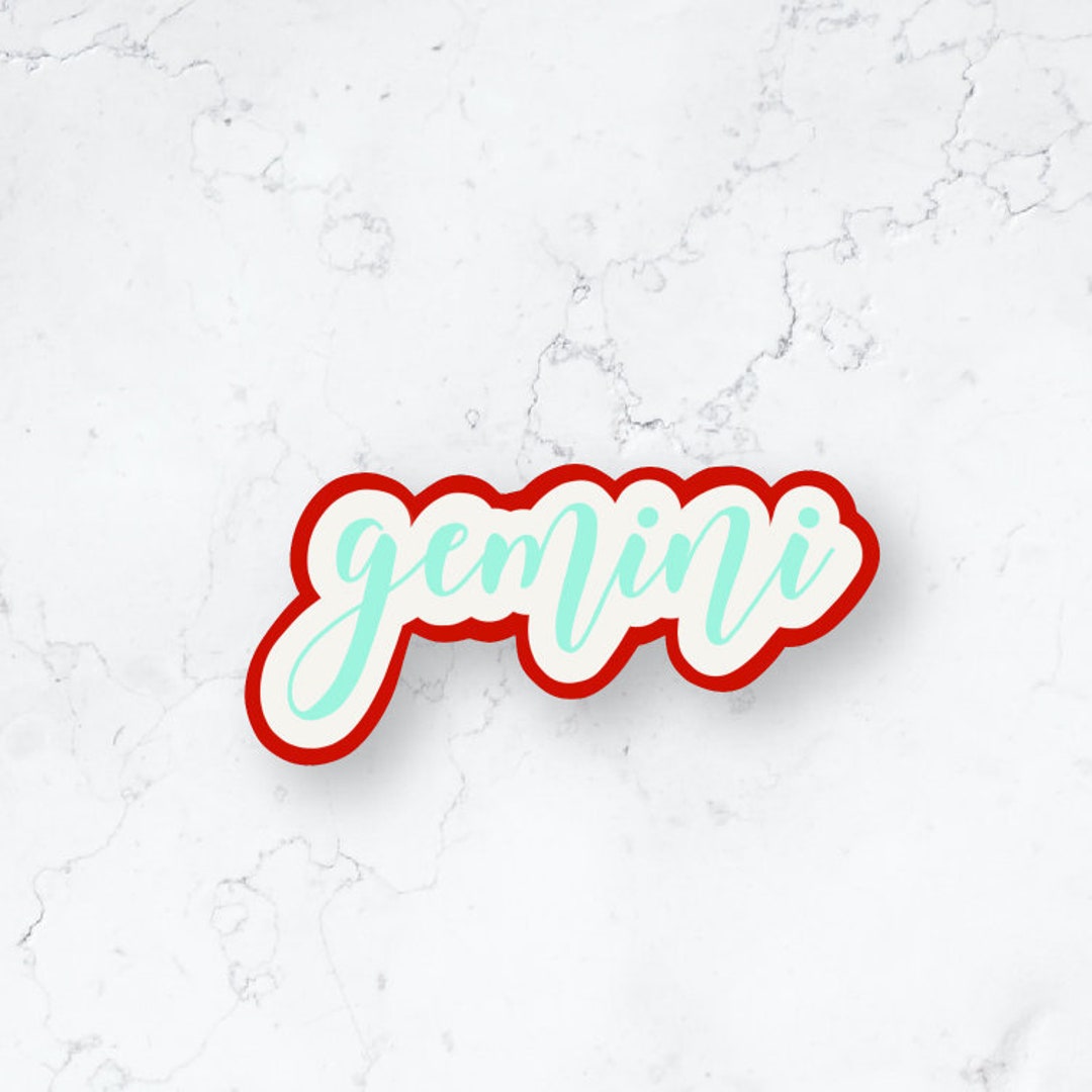 Gemini Zodiac Sign Sticker, Gemini Sticker, Water Bottle Sticker ...