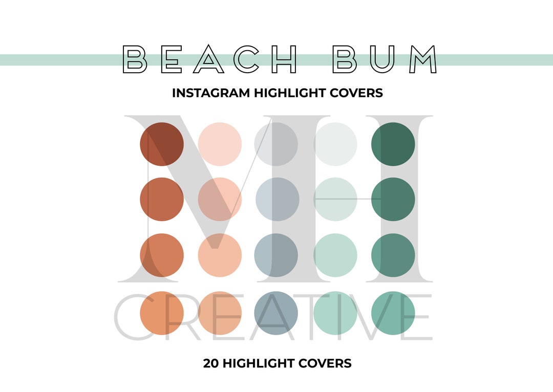 Beach Bum Highlight Covers, Instagram Highlight Covers, Highlight ...